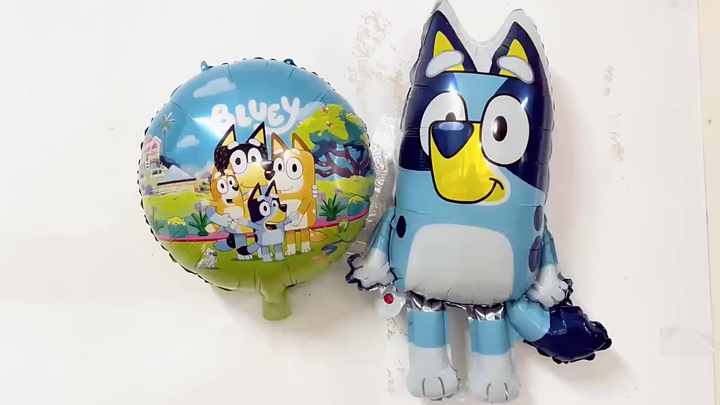 Cy New Bluey Balloons Round Characters Balloon & Large Bluey Shaped ...