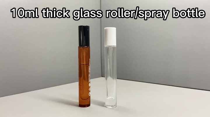 Glass roll on perfume bottle cosmetic frosted bottle perfume oil roll on glass bottle with ...