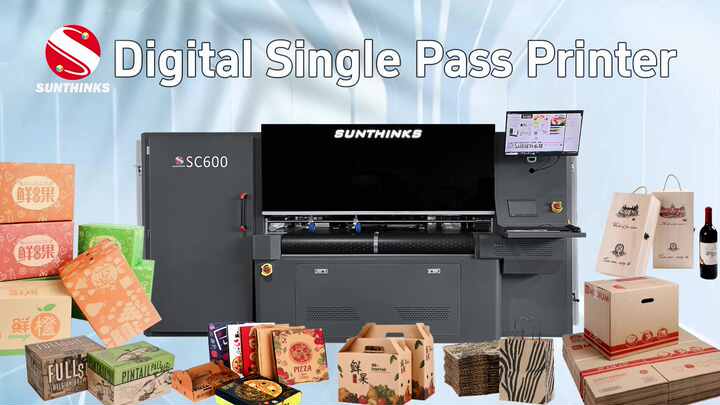 Impresora de Cartón Digital Sunthinks 60cm, 30m/min, Automática