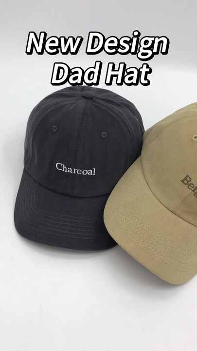 6 Panel Cotton Unstructured Baseball Dad Hats Caps Sports