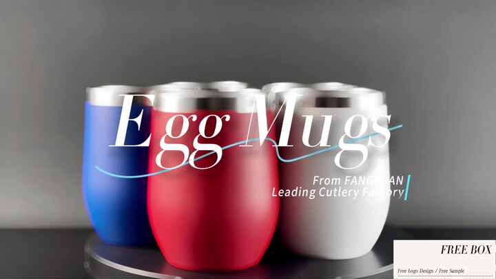 Wholesale 12oz Custom Logo Stainless Steel 304 Egg Mugs