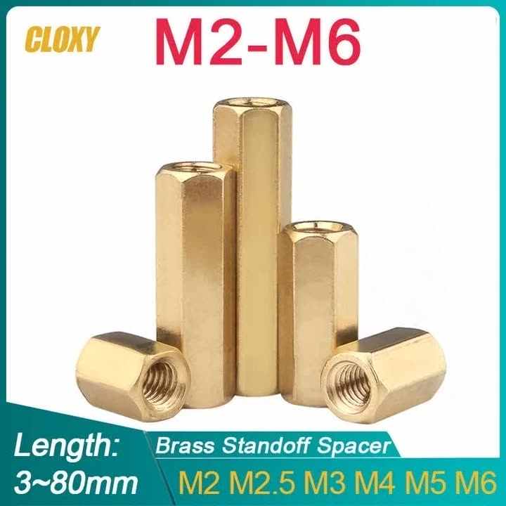 M2-m6 Female-female Spacer Thread Pillar Hexagonal Brass Studs Standoff ...