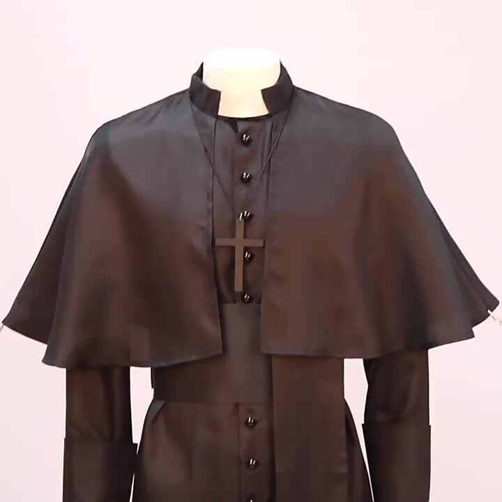 Medieval Priest Costume for Men | Roman Pope Pastor Robe | Clergy ...