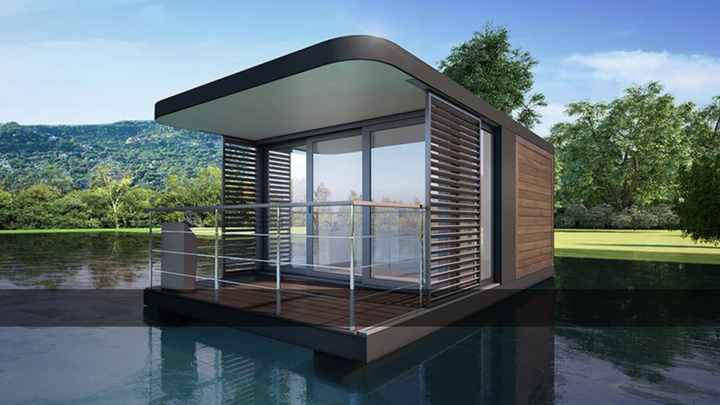 Floating Resort Luxury Modular Floating Home Prefab Container Floating ...