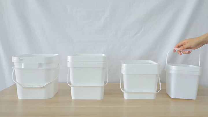 Food Grade 8L Plastic Bucket with Lid - Ruly Square Bucket
