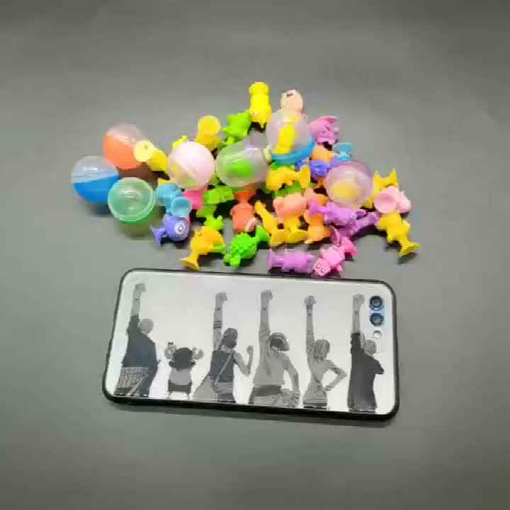1 inch Capsule Toys Mini Plastic TPR Suction Crazy Critter Figure Toys ...
