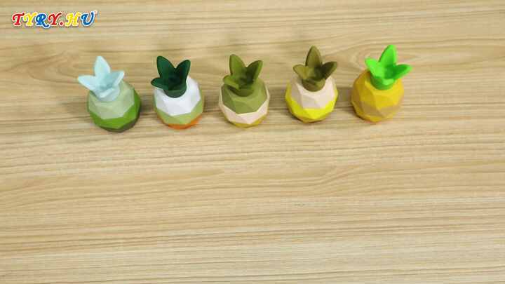 Bpa Free Pineapple Fruit Silicone Stacking Toys Building Blocks Set ...