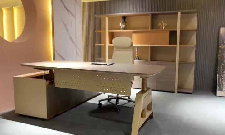 Luxury Office Furniture Table Electronic Height Electronic Executive ...