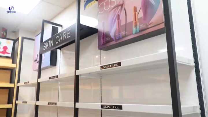 Luxury Custom Perfume Showcase Shelving with LED Lighting