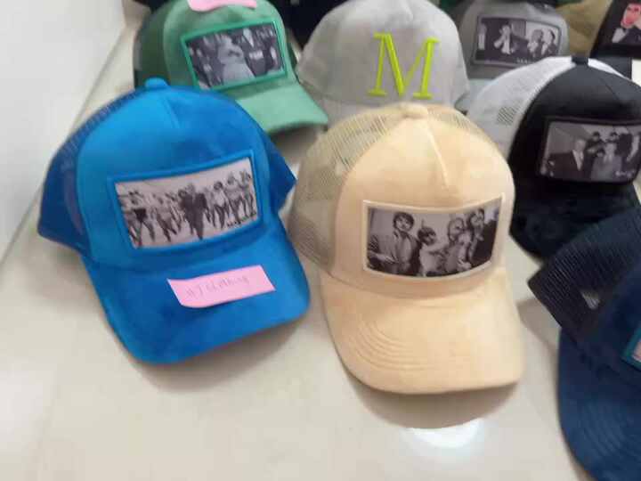 Wholesale Mesh Custom Velvet Trucker Cap - Black Velvet Hat