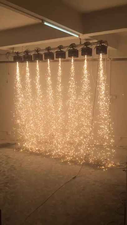 Wedding Stage Hanging Upside Down Waterfall Cold Spark Fountain ...