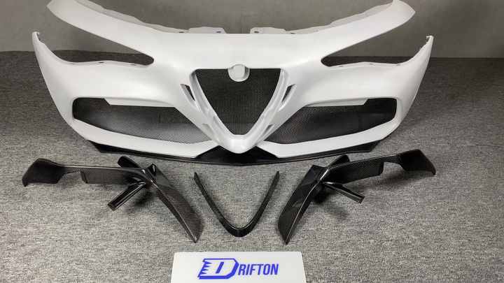 GTAM Style Front Bumper for Alfa Romeo Giulia - Carbon Fiber Body Kit ...