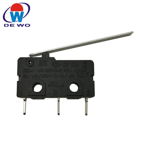 Hot sale micro switch spdt function black color with metal lever 1A-5A ...