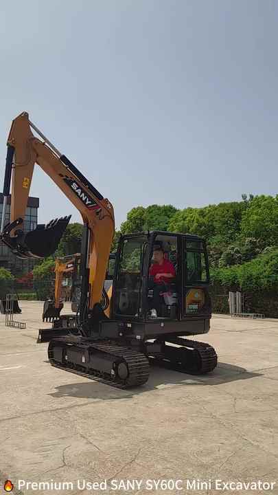 95% New Used SANY SY60 Excavator Low Working Time Crawler Excavator CE ...