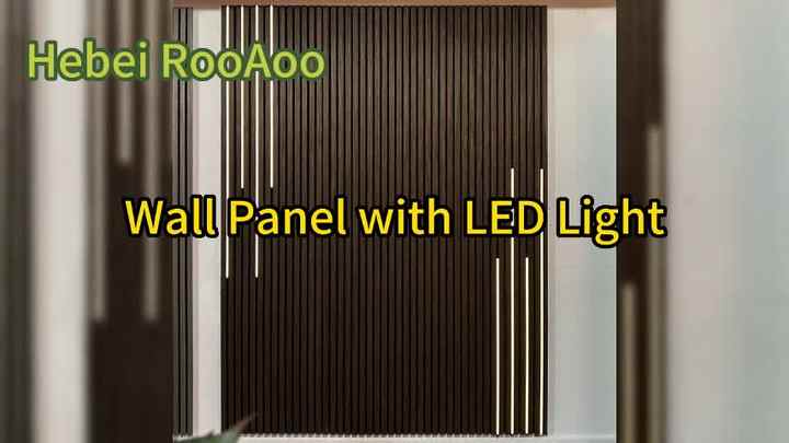 Beautiful Flexible LED Light Wood Slat Acoustic Wall Panel for Noise ...