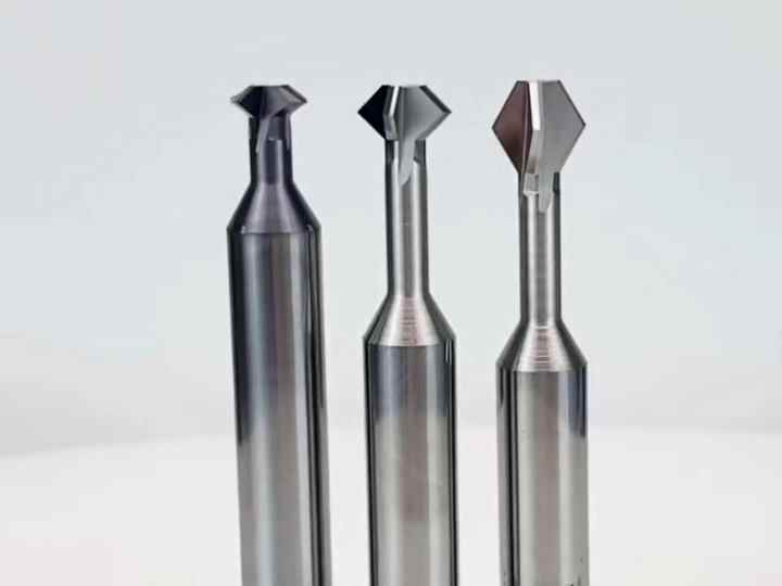 Carbide CNC Chamfer Milling Cutter 90 Degree Upper and Lower Double ...