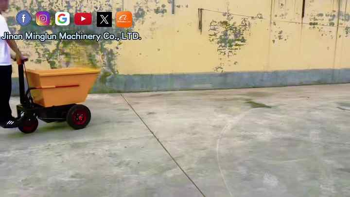 Reinforced Steel Frame Electric Mortar Cart for Heavy Duty Construction ...