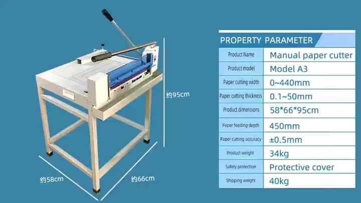 Heavy Duty Paper Guillotine Manual Paper Cutting Machine A3 Size Office ...