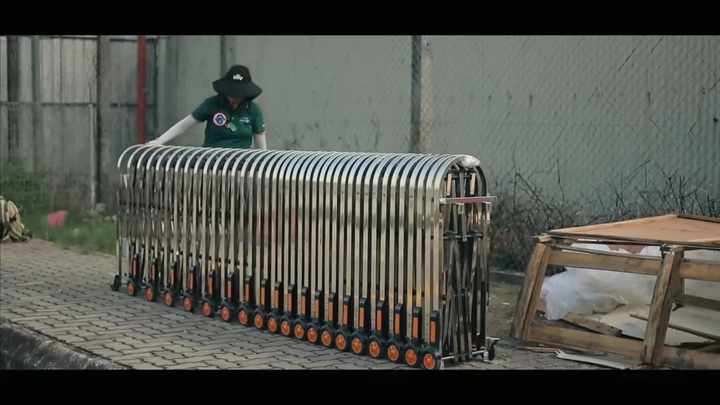 HengBo Manual Expandable Security Gates 201/304Stainless Steel Highway ...