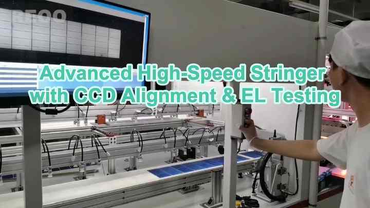 Solar Cell Tabbing and Stringer Machine with Visual EL Detection