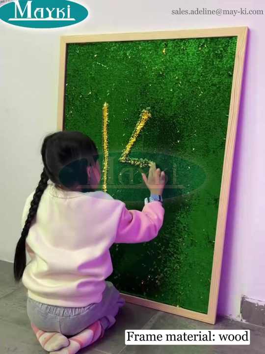 Sensory Wall Panel with Coloful Sequin Flip Board for Autism