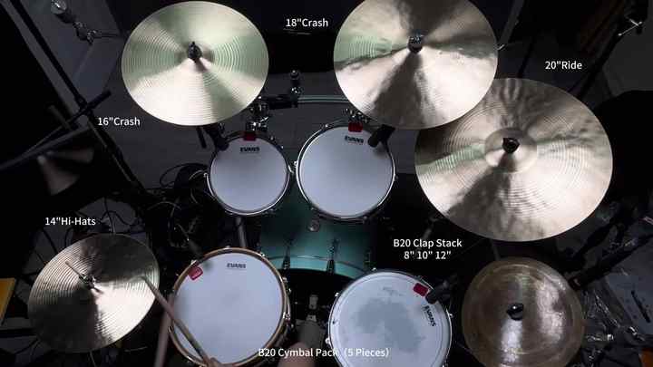 100% Handmade B20 Cymbals 16'' Crash for Sale Custom Bronze Drum Crash ...