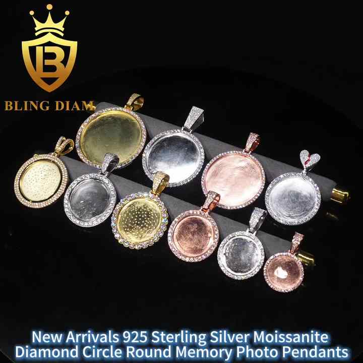 Memory Hip Hop Custom Jewelry Iced Out Moissanite Diamond Photo Pendant ...