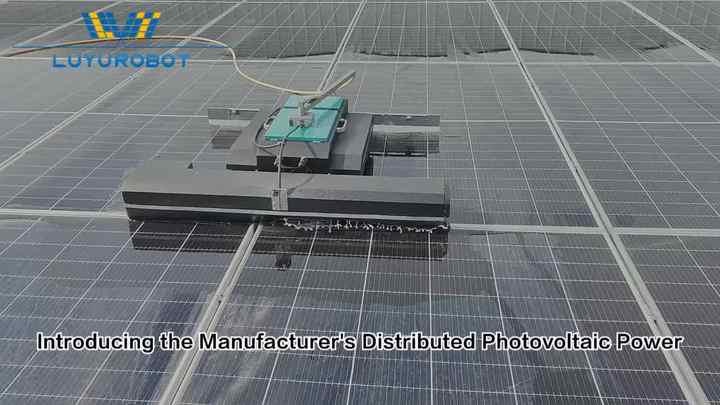 Distributed Photovoltaic Solar Panel Cleaning Robot Equipment Labor ...