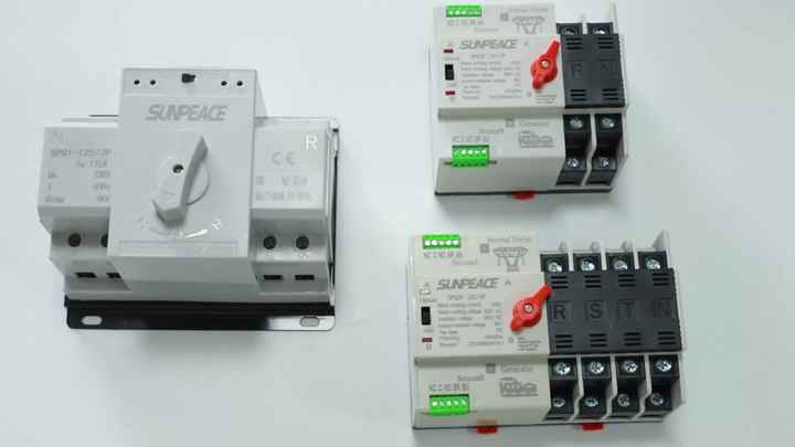 DC AC ATS Automatic Transfer Switch Dual Power Changeover Transfer ...