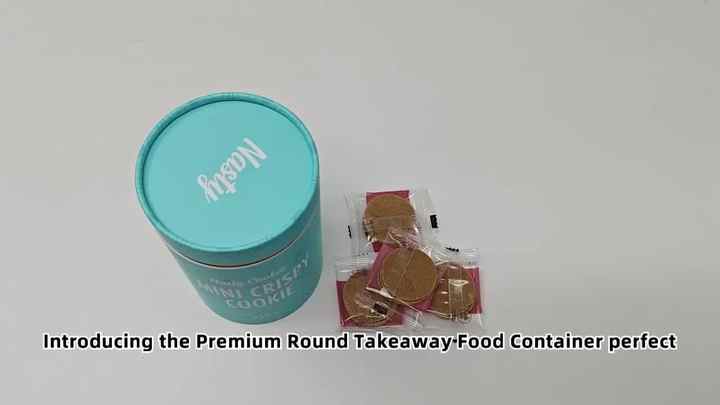 Biodegradable Round Cylinder Box Paper Canister Food Grade Composite ...