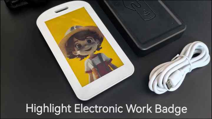 Smart ID Card - Office Employee E-Ink Digital Work Badge