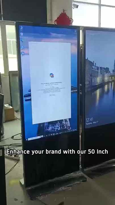 50 Inch Floorstanding Indoor LCD Digital Signage Player Kiosk for Mall ...