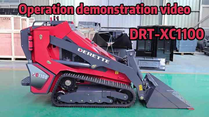 Derette XC1100 Mini Skid Steer Loader - 25hp Diesel Power