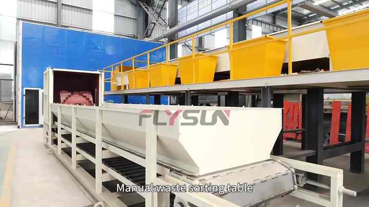 FLYSUN Manual Waste Sorting Conveyor System Motor Steel Construction CE ...
