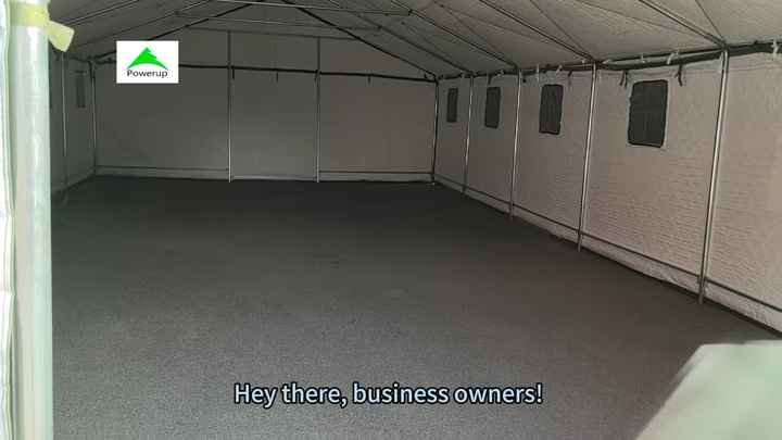 6*12m Customizable Frame Tent for Disaster Relief Double Layer Oxford ...