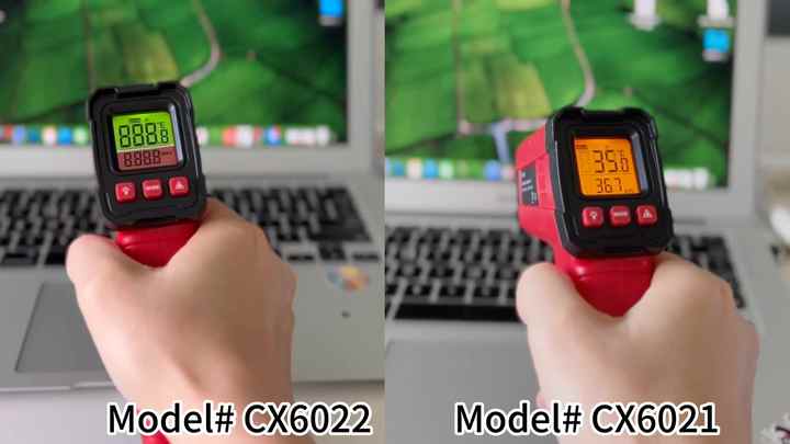High Temperature Pyrometer Non Contact Digital Cooking Food Infrared ...