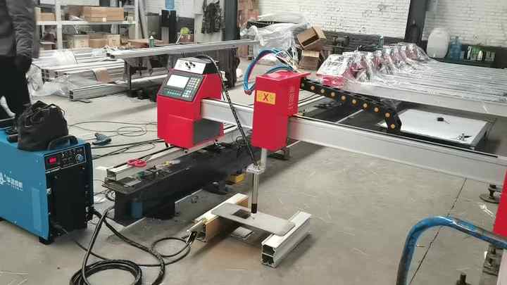 Dual-Rail CNC Plasma Flame Cutter for Steel/Aluminum with LGK120 Torch ...