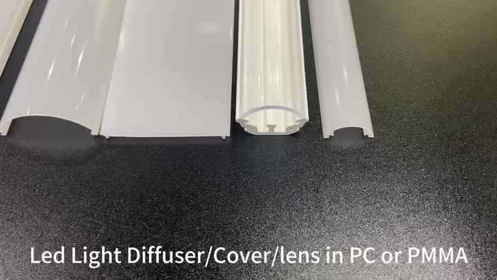 Modern Office Half Round Shape White Opal Led Diffuser Light Plastic ...
