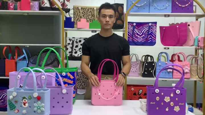 2025 Extra Large Bog Beach Bag Summer Eva Beach Basket Women Picnic Tote Bag Holes Waterproof ...