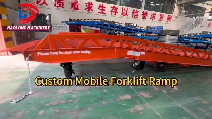 Mobile Truck Loading Ramp Portable Yard Transporter Unloading Lift ...