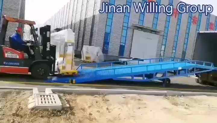 8 Ton Hydraulic Mobile Container Ramp CE Certified Portable Loading ...