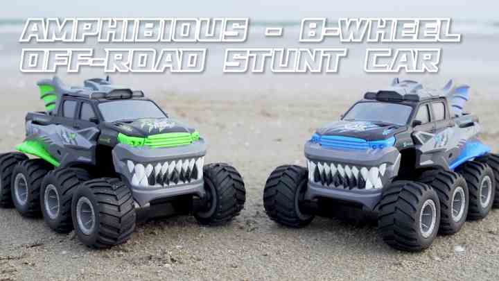 8-Wheel Drive 6-Channel Amphibious RC Car-2.4G Remote Control 50m Range ...