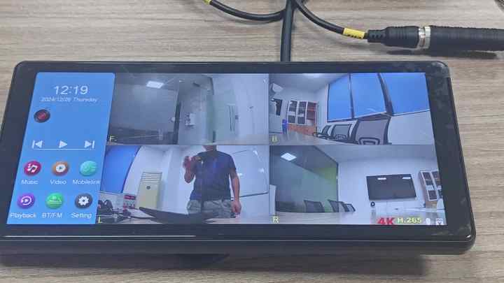 10.36 Inch Quad Screen Monitor Set for Truck 360 Panorama