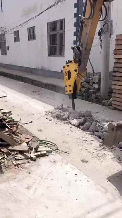Excavator Hydraulic Breaker Efficient Stone Mountain Breaking Gun ...