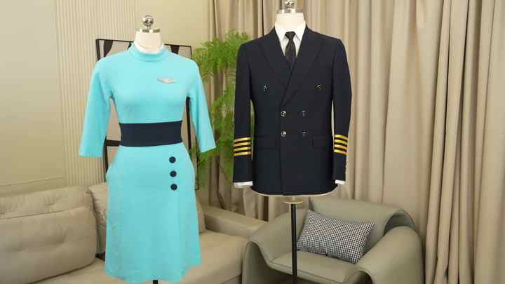 Custom Color Logo Airline Uniforms for Stewardesses