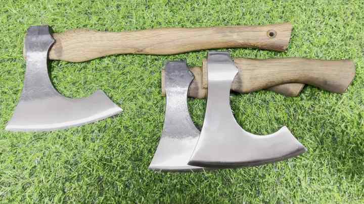 6.9 Inch Broad Edge Tomahawks Hickory Scale Vintage Matte Black Polish ...