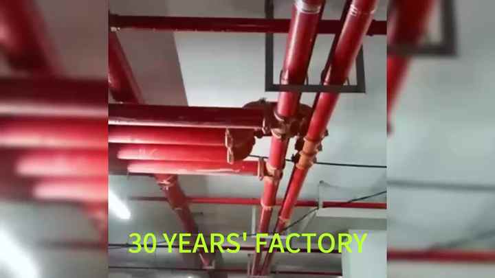 Fire Fighting ERW Steel Pipes ASTM A795 2'' SCH40 Red Painted Grooved ...