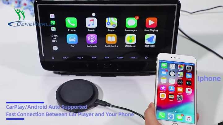 Wireless Carplay Android Auto Ai Box Android 13 Qualcomm Snapdragon 8GB ...