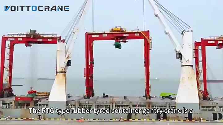 Port RTG Crane 20 Ton 30 Ton 50 Ton Rubber Tyre Mobile Container Gantry ...