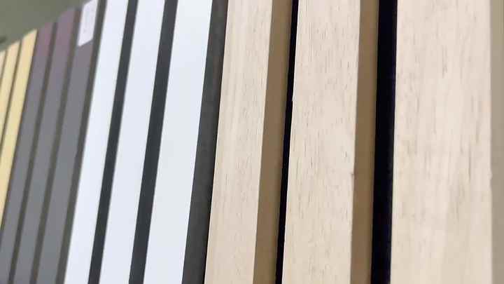 Natural Walnut Wood Acoustic Panel Interior Decoration Polyester Fiber ...